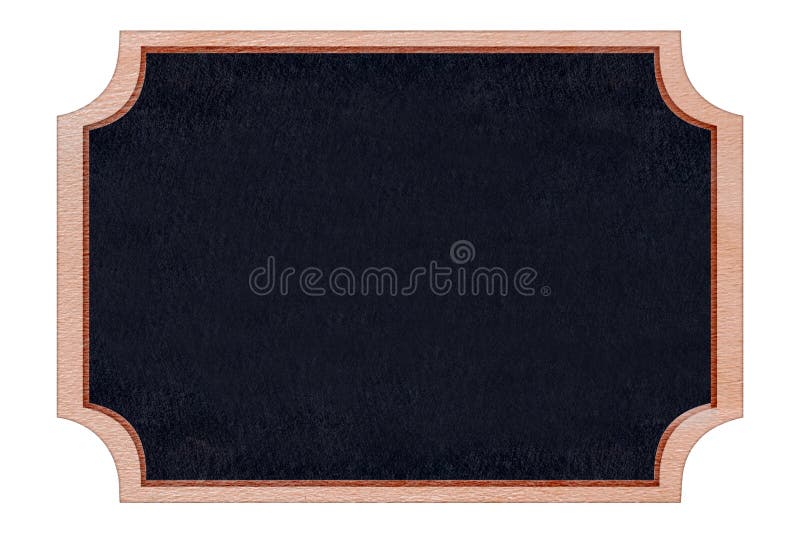 Shape Chalkboard Wood Frame with Black Surface. Stock Photo - Image of ...