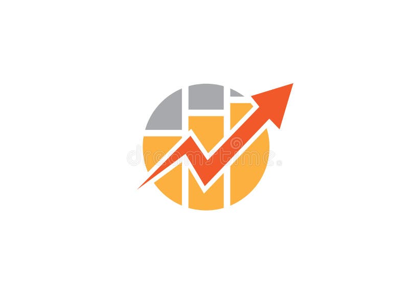 Shape and Chart Bar Arrow for Statistics and Trading Market for Logo ...