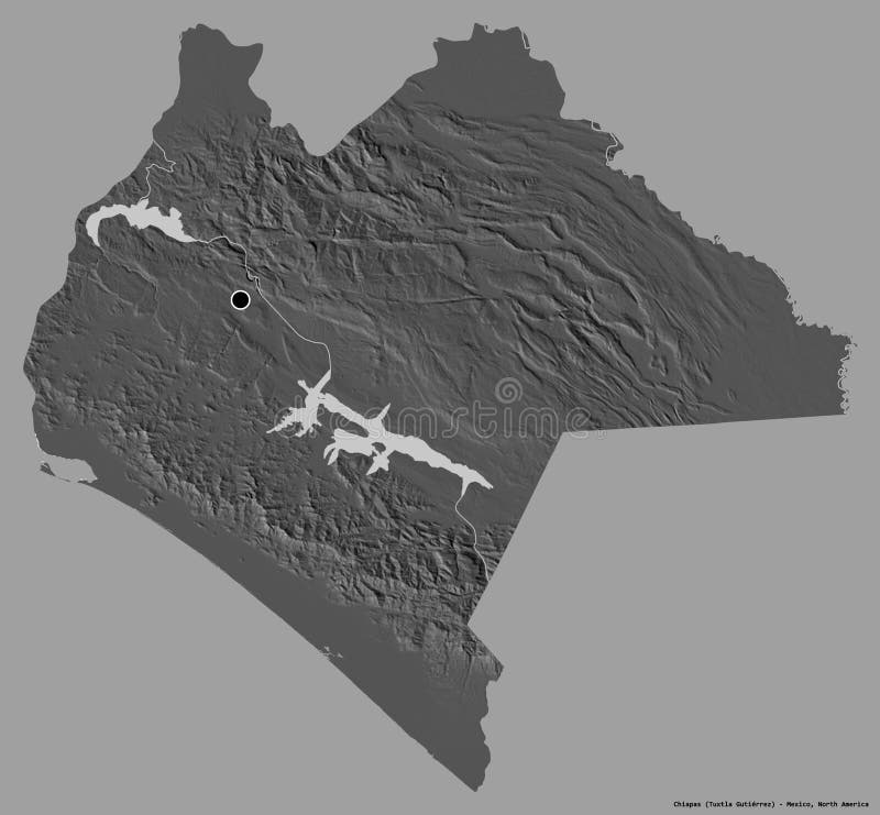 3d Map of Chiapas is a State of Mexico Stock Illustration ...