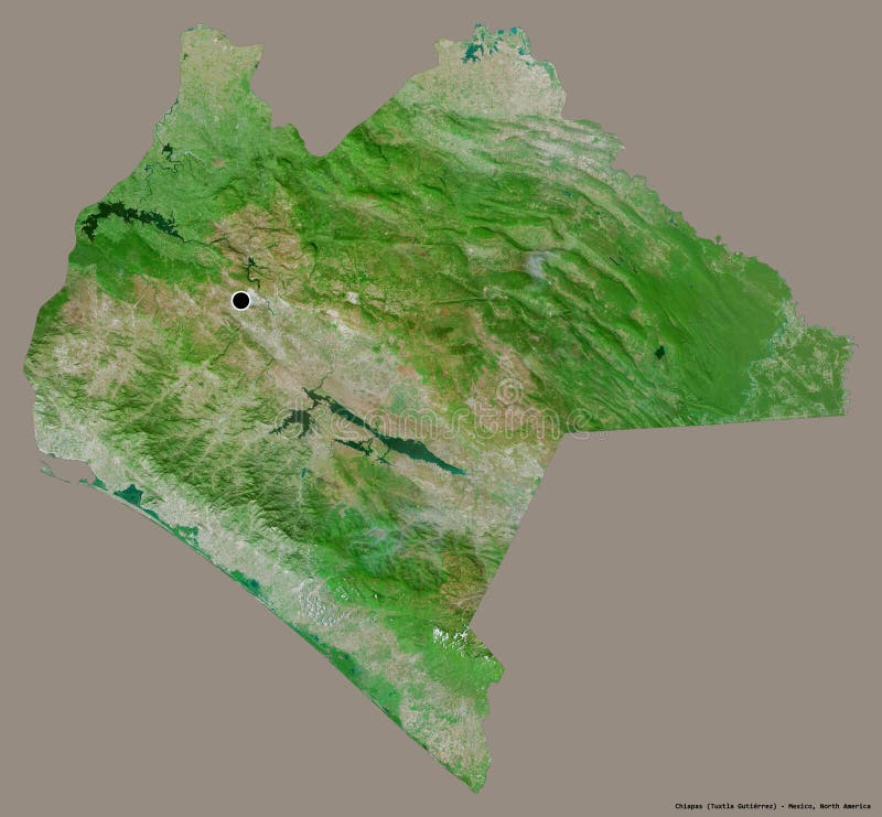 Chiapas State Map with Brown Muddy Water Stock Illustration - Illustration of area, silhouette ...