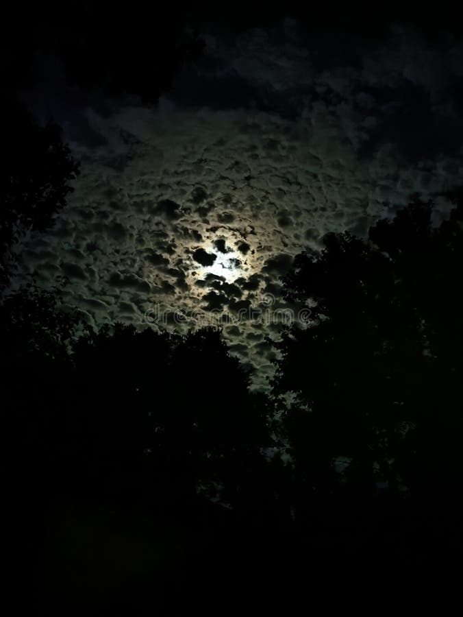 Shape of the Clouds Under Full Moon Stock Photo - Image of moonlight ...