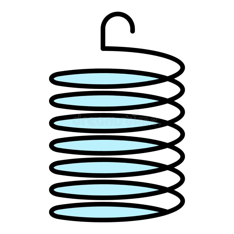Shape Coil Icon Color Outline Vector Stock Vector - Illustration of ...