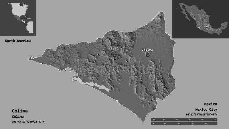 Colima, State of Mexico,. Previews. Bilevel Stock Illustration ...
