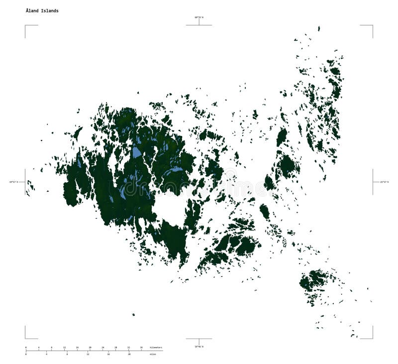 Aland Islands Shape on White. Physical Stock Illustration ...
