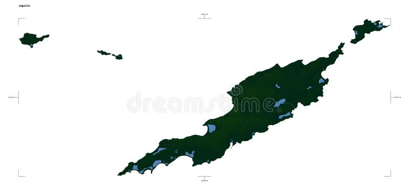 Anguilla Shape on White. Physical Stock Illustration - Illustration of ...