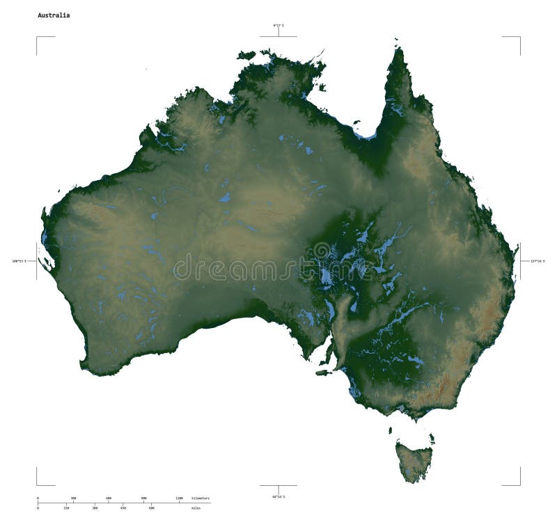 Australia Shape on White. Physical Stock Illustration - Illustration of ...