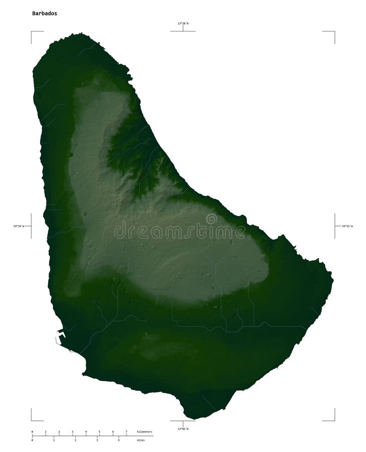Barbados Shape on White. Physical Stock Illustration - Illustration of ...