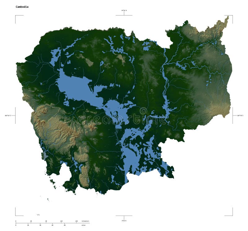 Cambodia Shape on White. Physical Stock Illustration - Illustration of ...