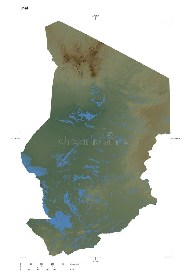 Chad Shape on White. Physical Stock Illustration - Illustration of ...