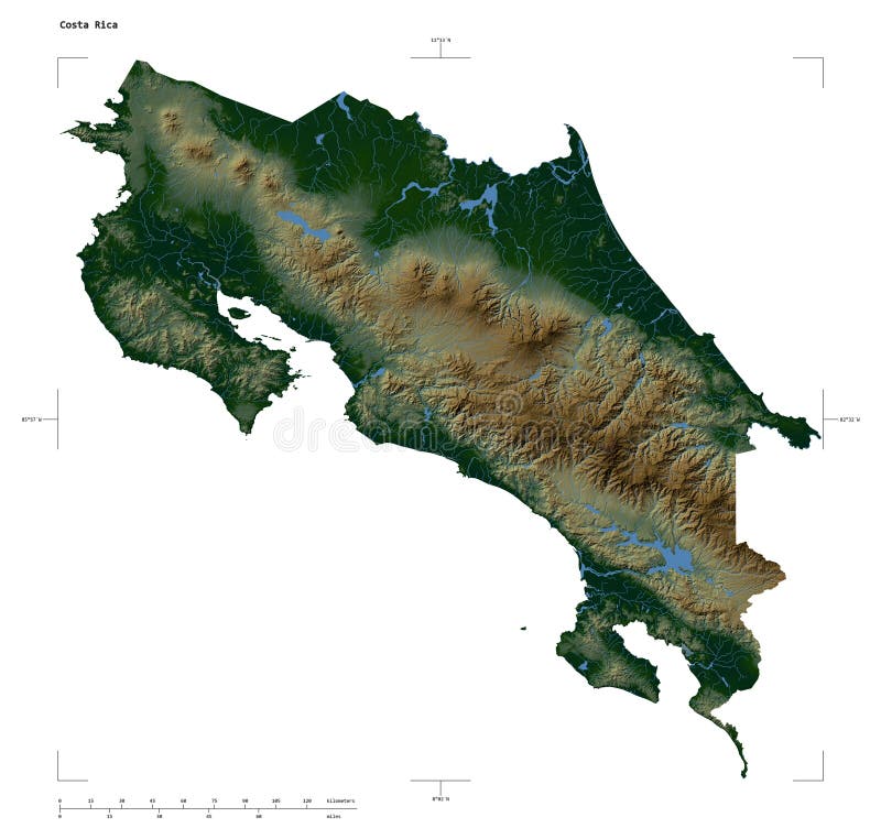 Costa Rica Distance Maps Sunnier Climbs: Costa Rica