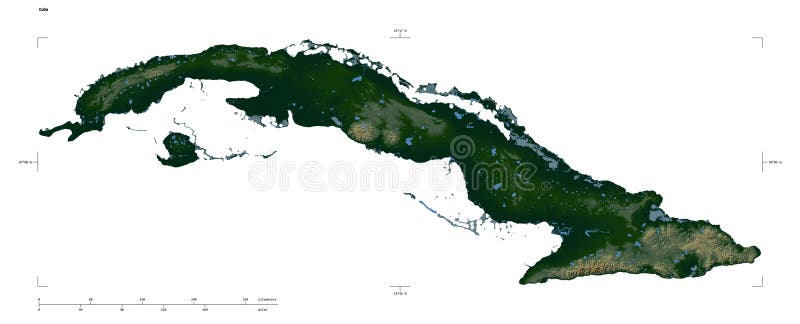 Cuba Shape on White. Physical Stock Illustration - Illustration of ...