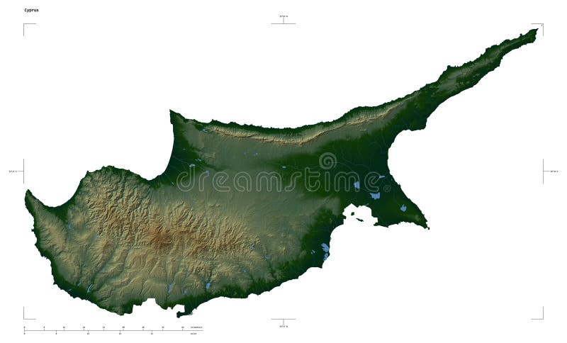 Cyprus Shape on White. Physical Stock Illustration - Illustration of ...