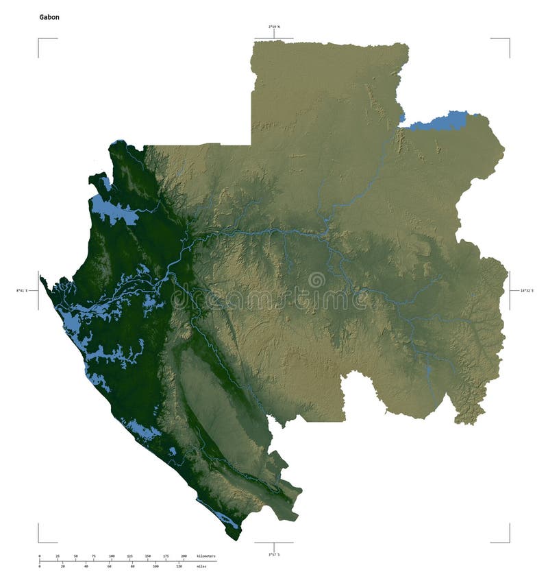 Gabon Rivers Map