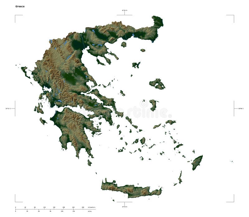 Greece Shape on White. Physical Stock Illustration - Illustration of ...