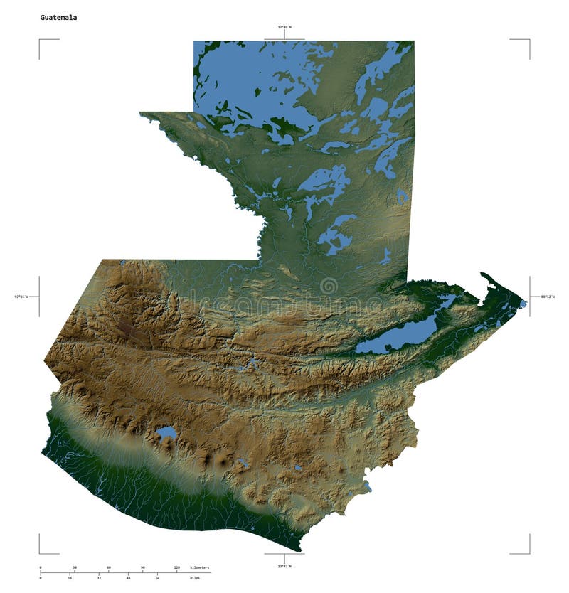 Guatemala Shape on White. Physical Stock Illustration - Illustration of ...
