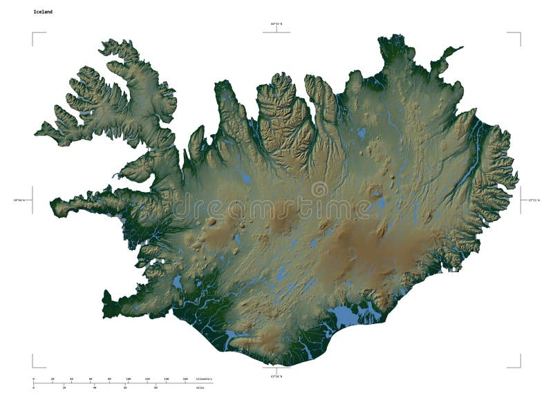 Iceland Shape on White. Physical Stock Illustration - Illustration of ...