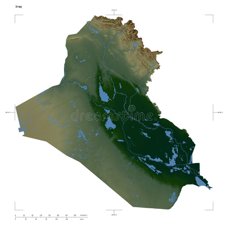 Iraq Shape on White. Physical Stock Illustration - Illustration of ...