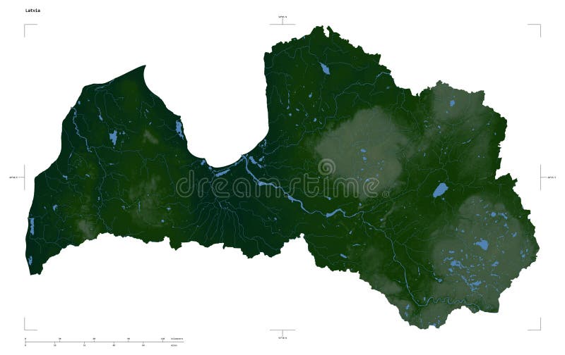 Latvia Shape on White. Physical Stock Illustration - Illustration of ...