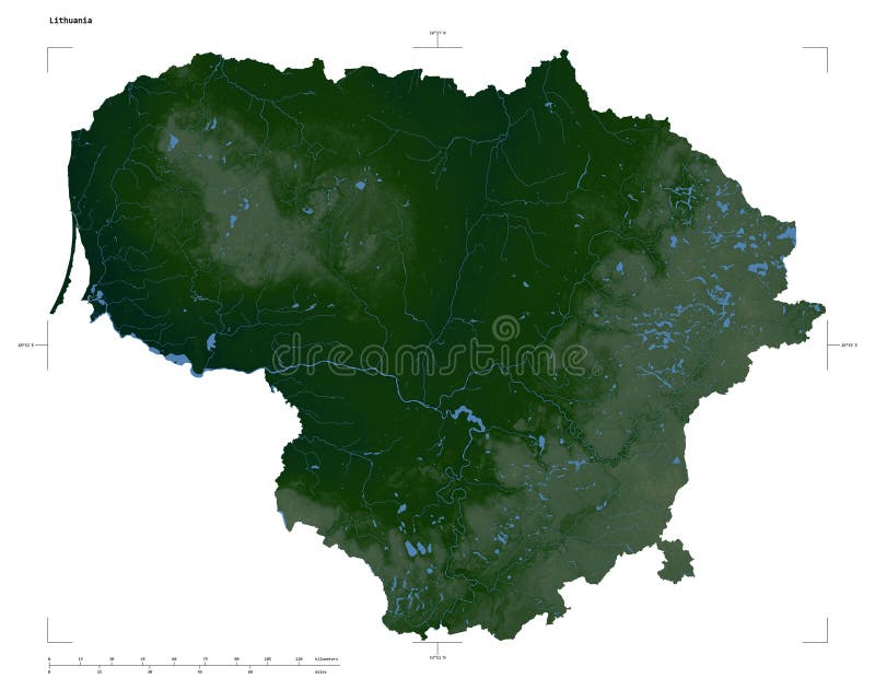 Lithuania Shape on White. Physical Stock Illustration - Illustration of ...
