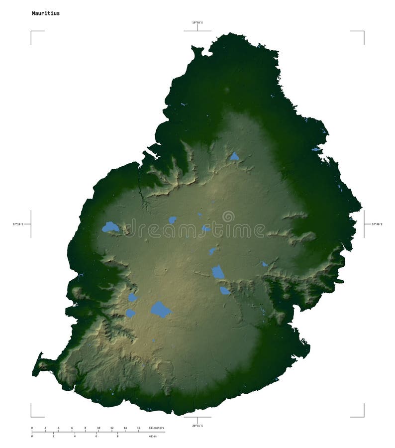 Mauritius Shape on White. Physical Stock Illustration - Illustration of ...