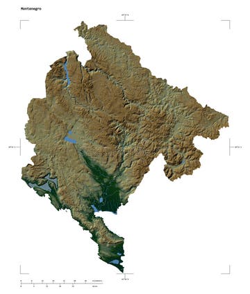 Montenegro Shape on White. Physical Stock Illustration - Illustration ...