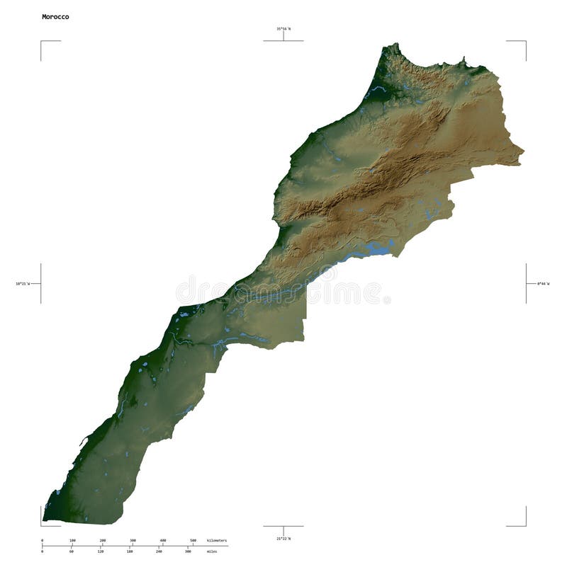 Morocco Shape on White. Physical Stock Illustration - Illustration of ...