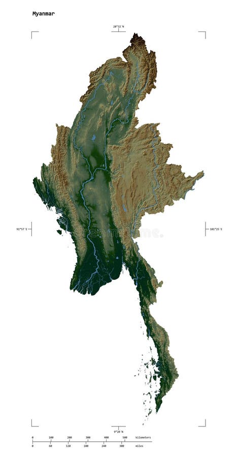 Myanmar Shape on White. Physical Stock Illustration - Illustration of ...