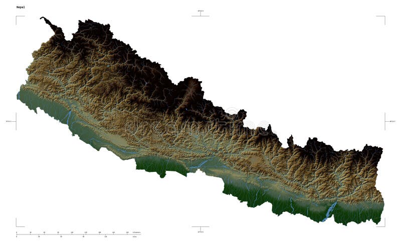 Nepal Shape on White. Physical Stock Illustration - Illustration of isolated, kathmandu: 301632209