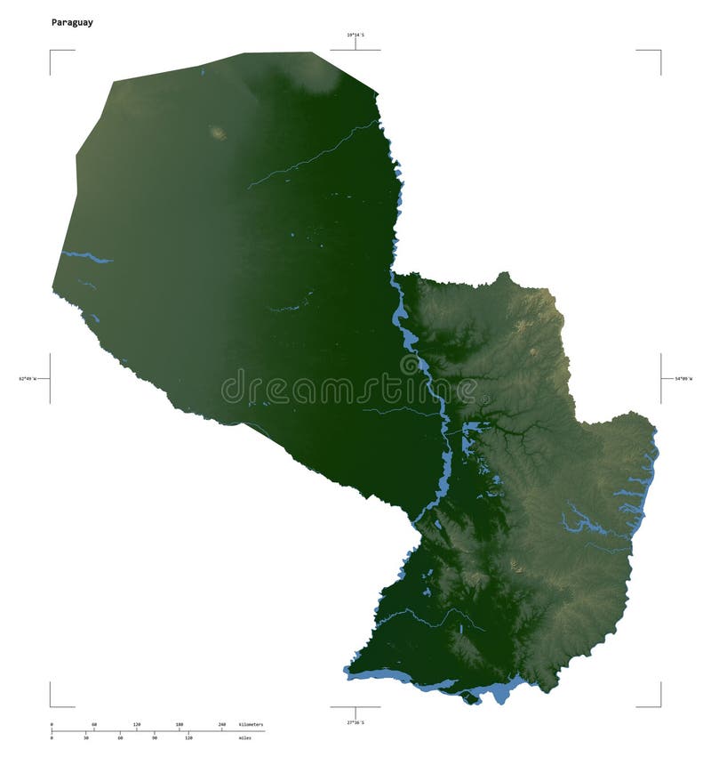 Paraguay Shape on White. Physical Stock Illustration - Illustration of ...