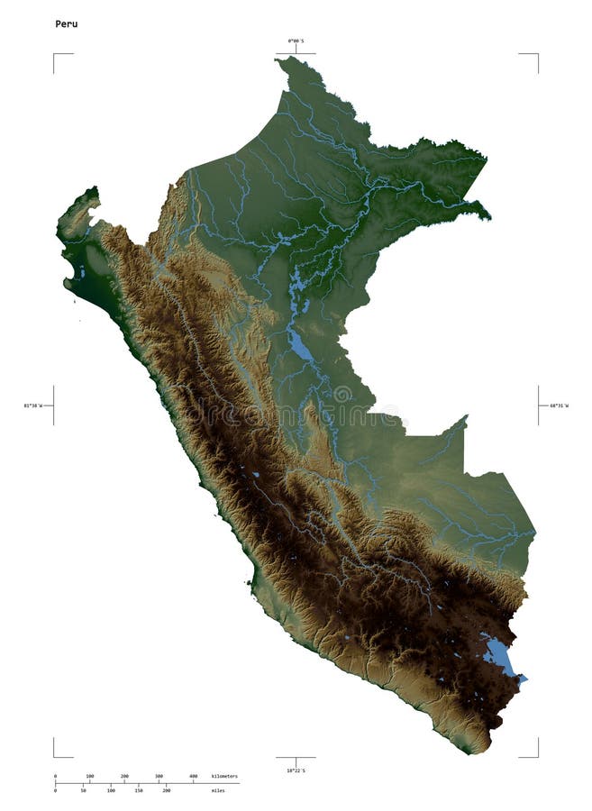 Peru Shape on White. Physical Stock Illustration - Illustration of peru ...