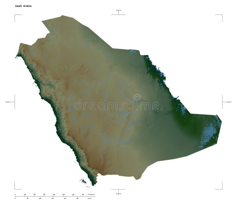 Saudi Arabia Map Elevation Saudi Arabia: With The Upper Elevation
