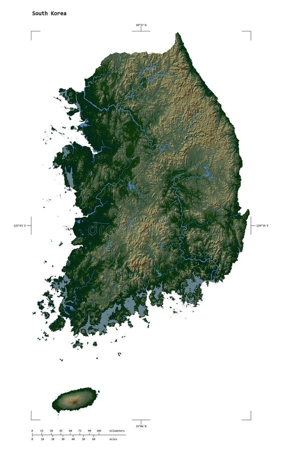 South Korea Shape on White. Physical Stock Illustration - Illustration ...