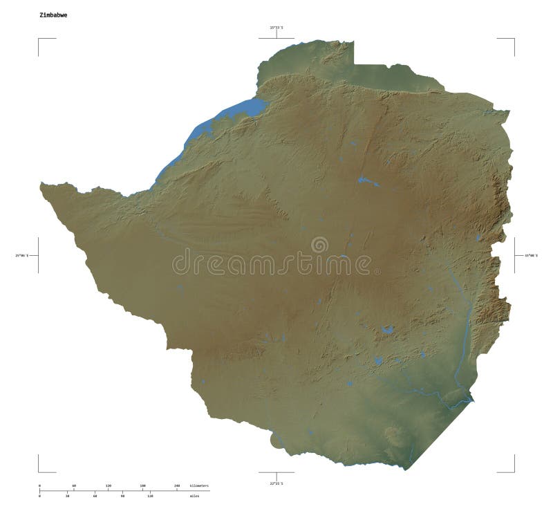 Zimbabwe Shape on White. Physical Stock Illustration - Illustration of ...