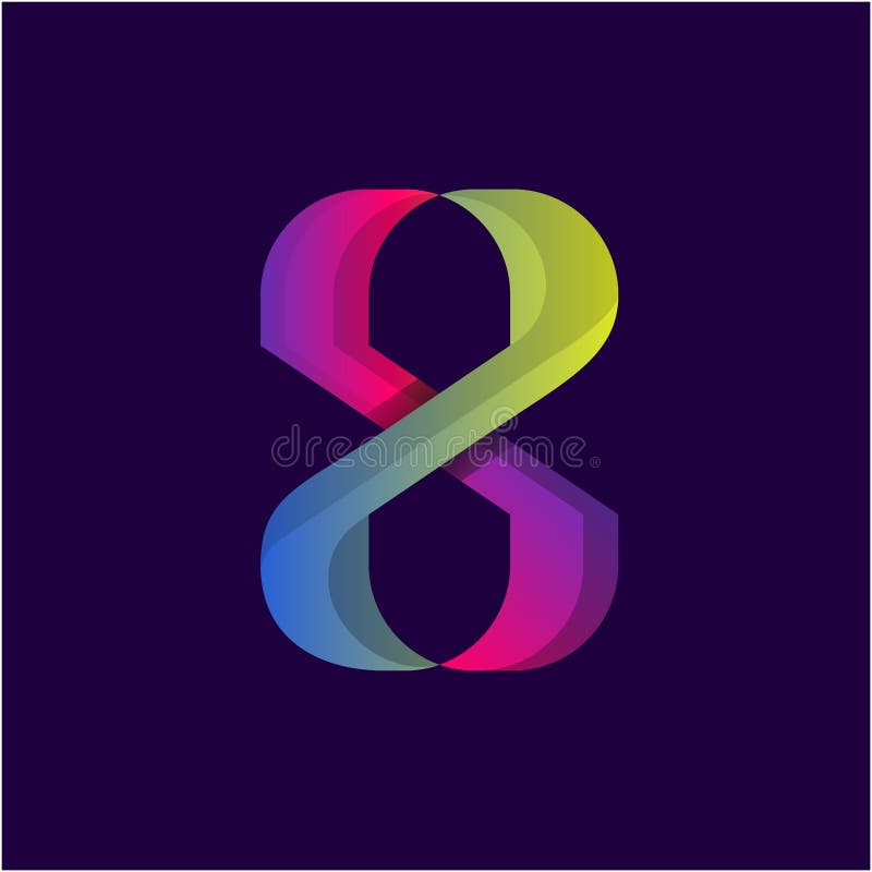 Shape Curve Eight Logo Template Stock Vector - Illustration of ...