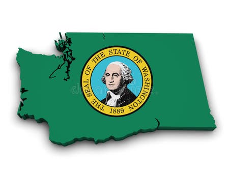 Washington State Icon Map Shape Stock Illustration - Illustration of ...