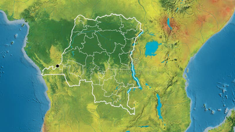 Shape of Democratic Republic of the Congo with Regional Borders. Stock ...