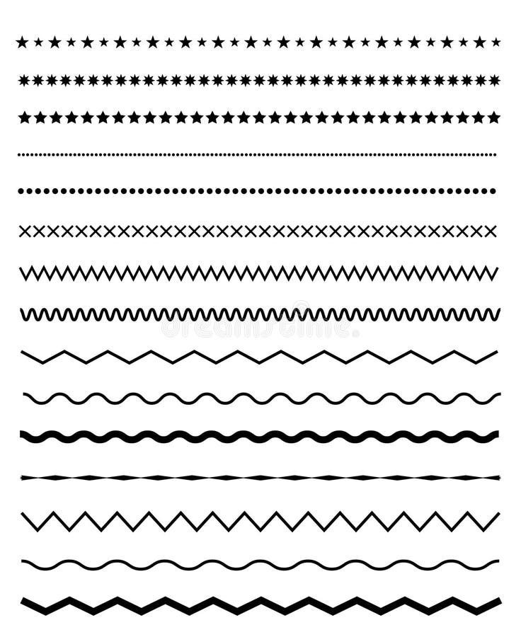 Shape Dividers Dividing Lines Borders Set Vector Design Stock Vector ...