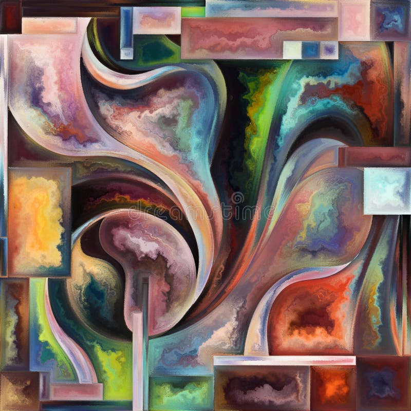 Shape Division in Art stock illustration. Illustration of imagination ...