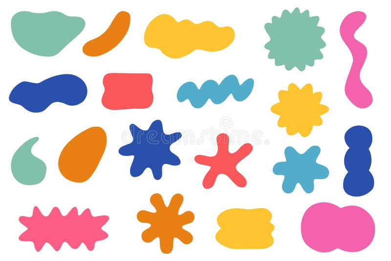 Shape Doodle Element Design Vector, Abstract Geometric Modern Splash ...