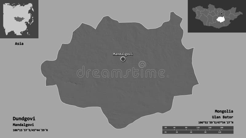 Dundgovi, Province of Mongolia,. Previews. Bilevel Stock Illustration ...