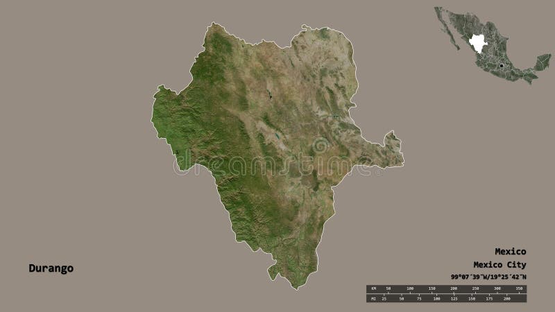 Durango State Location on Map of Mexico Stock Vector - Illustration of ...