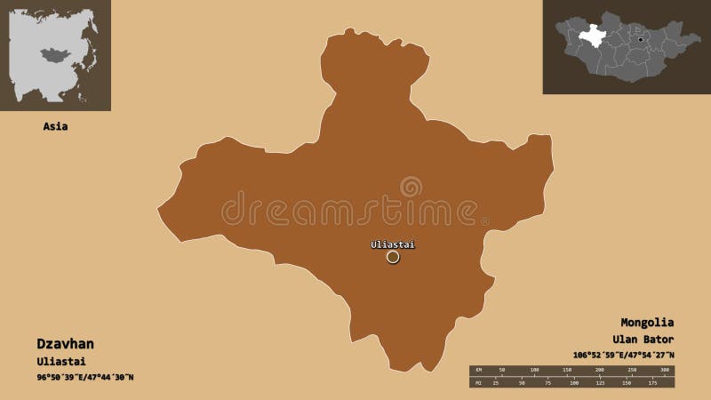 Zavkhan Province Aimags, Provinces of Mongolia Map Vector Illustration ...