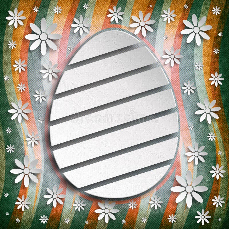 Shape of Easter Egg on Abstract Background Stock Illustration ...