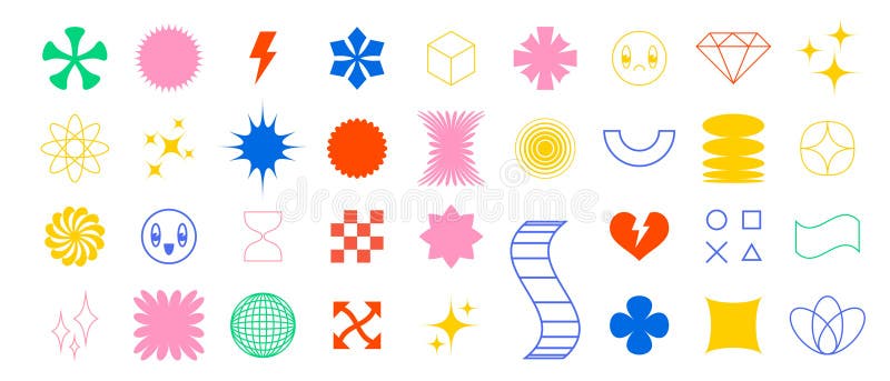 Shape Elements, Geometric Abstract Graphic Design, Vector Minimal ...