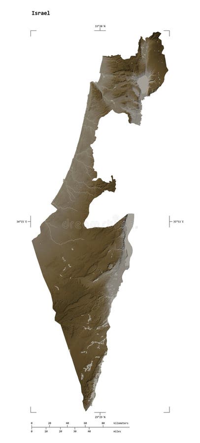 Israel Shape on White. Sepia Stock Illustration - Illustration of ...