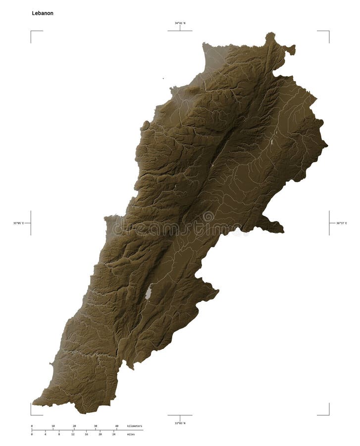 Lebanon Shape on White. Sepia Stock Illustration - Illustration of ...