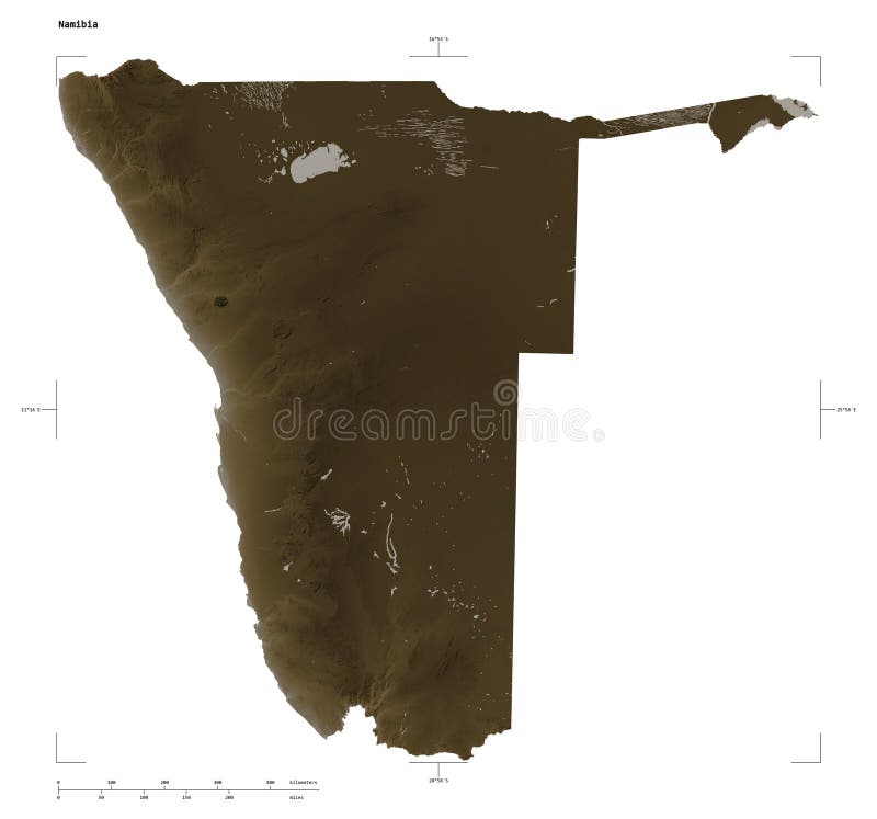 Namibia Shape on White. Sepia Stock Illustration - Illustration of ...