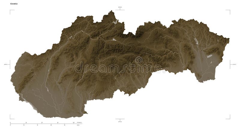 Slovakia Shape on White. Sepia Stock Illustration - Illustration of ...