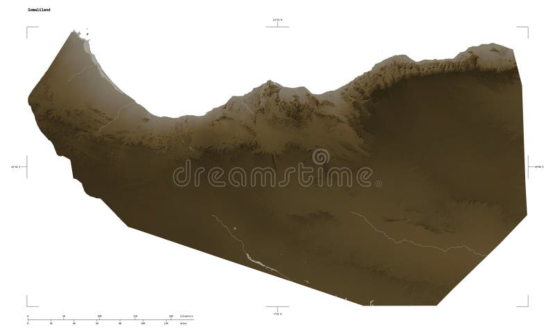Somaliland Shape on White. Sepia Stock Illustration - Illustration of ...