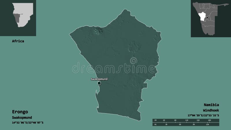 Erongo, Region of Namibia,. Previews. Administrative Stock Illustration ...